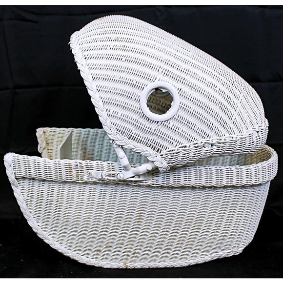 Unbranded | Toys | Vtg Baby Doll Rocking Carrier Bassinet Basket Cradle ...